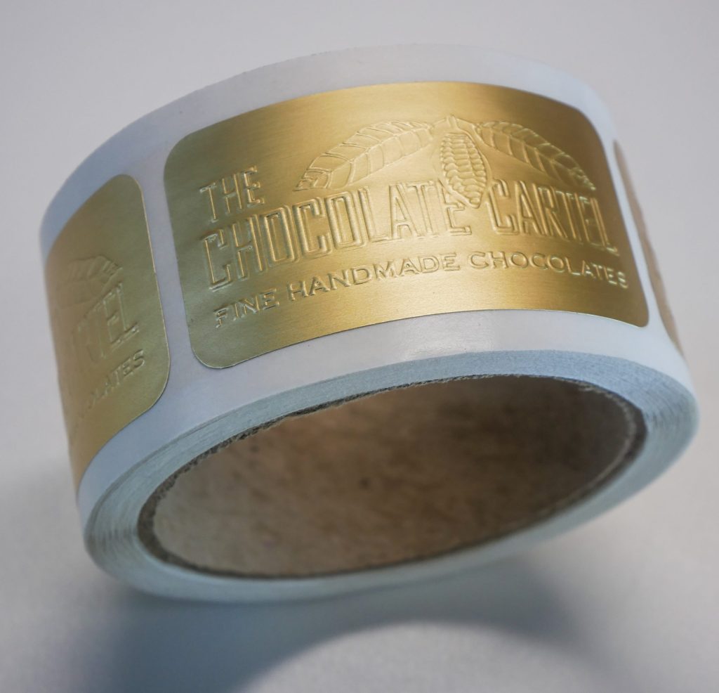 Custom Embossed Foil Labels - AAA Label Factory